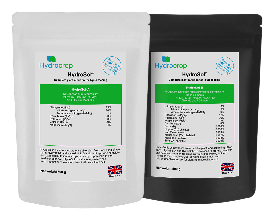 HydroSol dry powder complete hydroponic nutrient - Hydrocrop